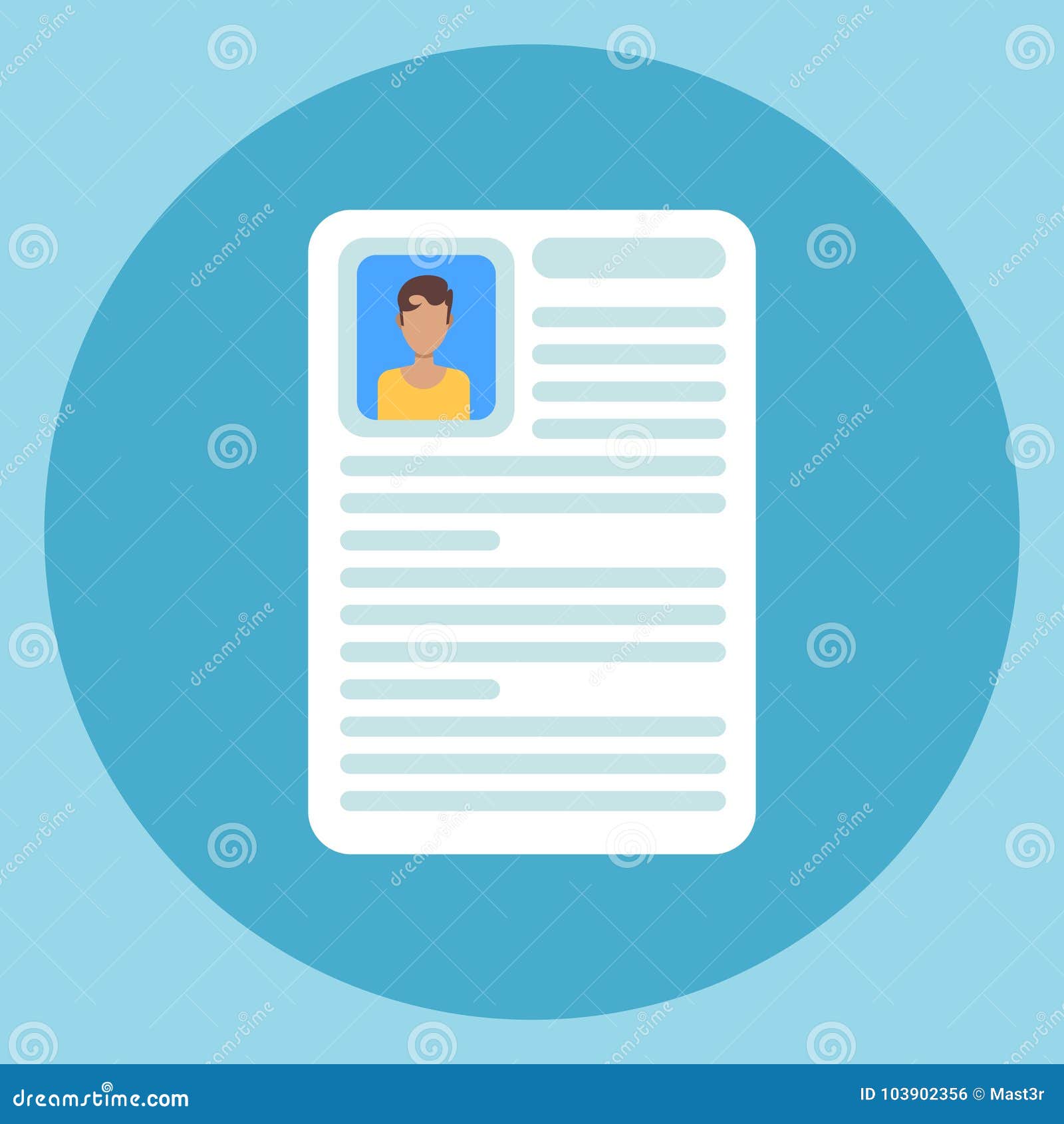 Cv Resume Icon Application Form Document Vector Illustration ...
