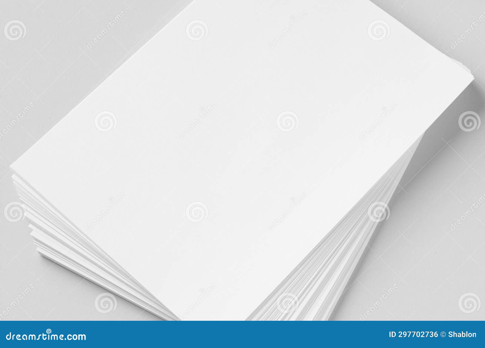 Cv, Resume, Letterhead, Invoice Mockup. Stack of A4 Papers on a Grey ...
