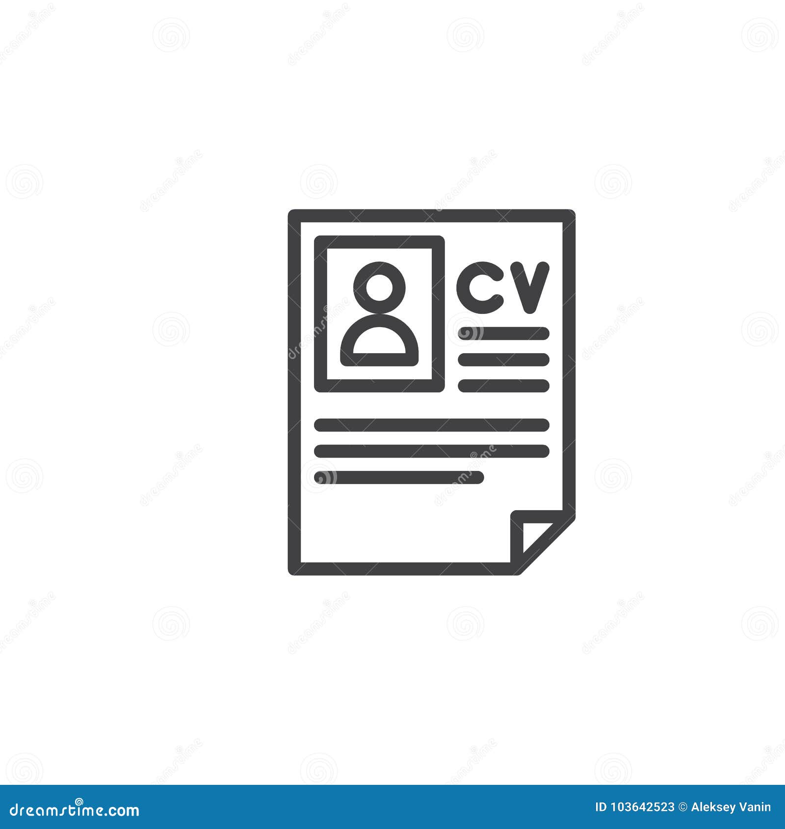 Cv Resume Line Icon, Vector. Cv Resume Outline Sign, Concept Symbol ... Cv Resume Line Icon, Vector. Cv Resume Outline Sign, Concept Symbol ...