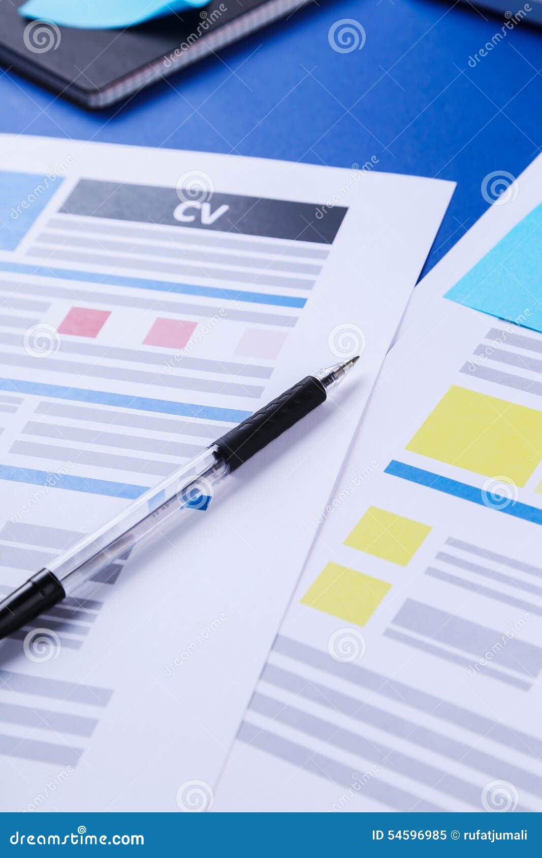 CV on the table stock image. Image of details, hire, interview - 54596985