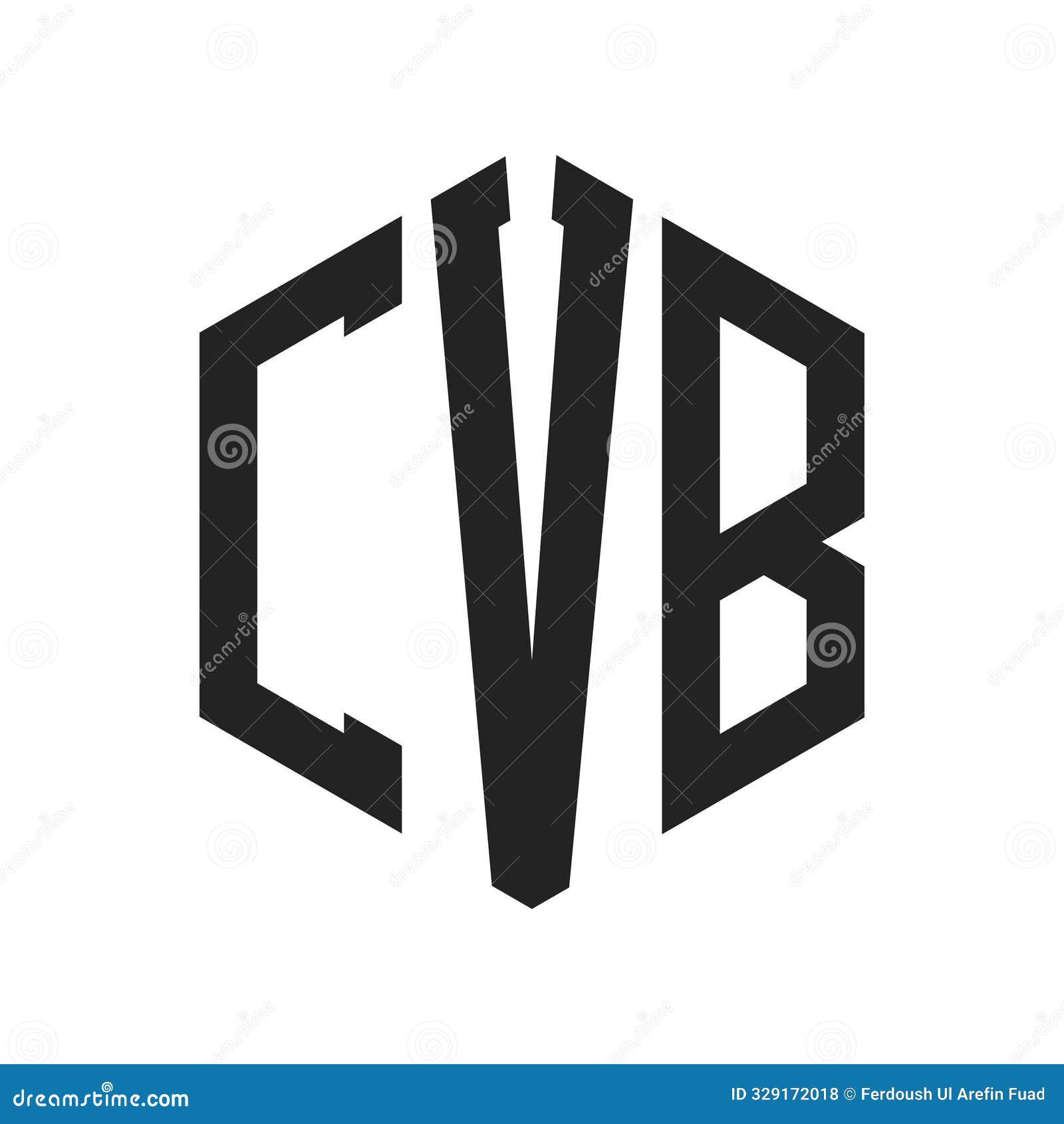 CVB Logo Design. Initial Letter CVB Monogram Logo Using Hexagon Shape ...