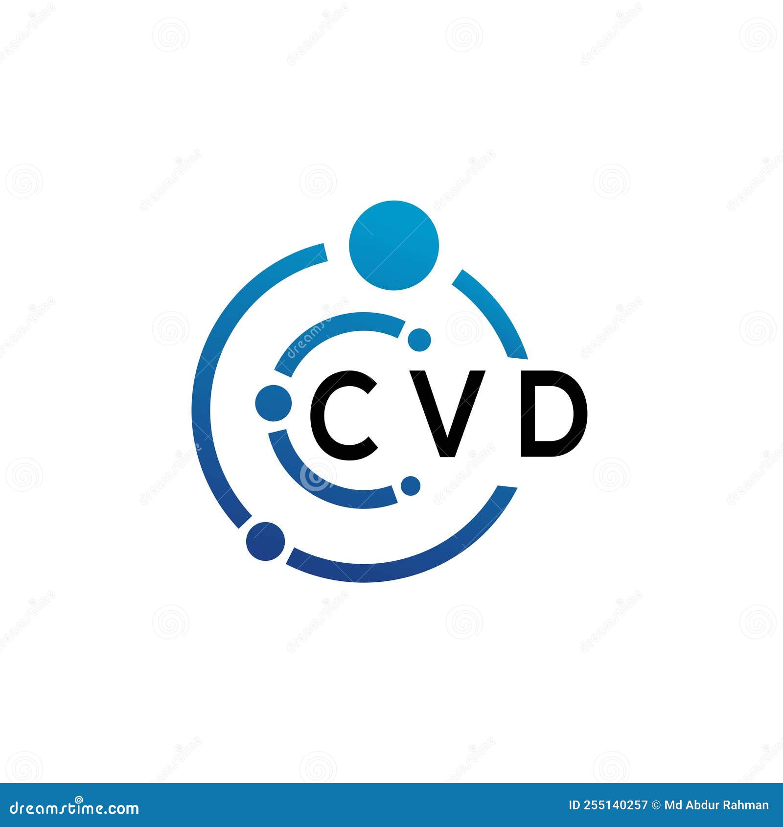 CVD Letter Logo Design on White Background. CVD Creative Initials ...