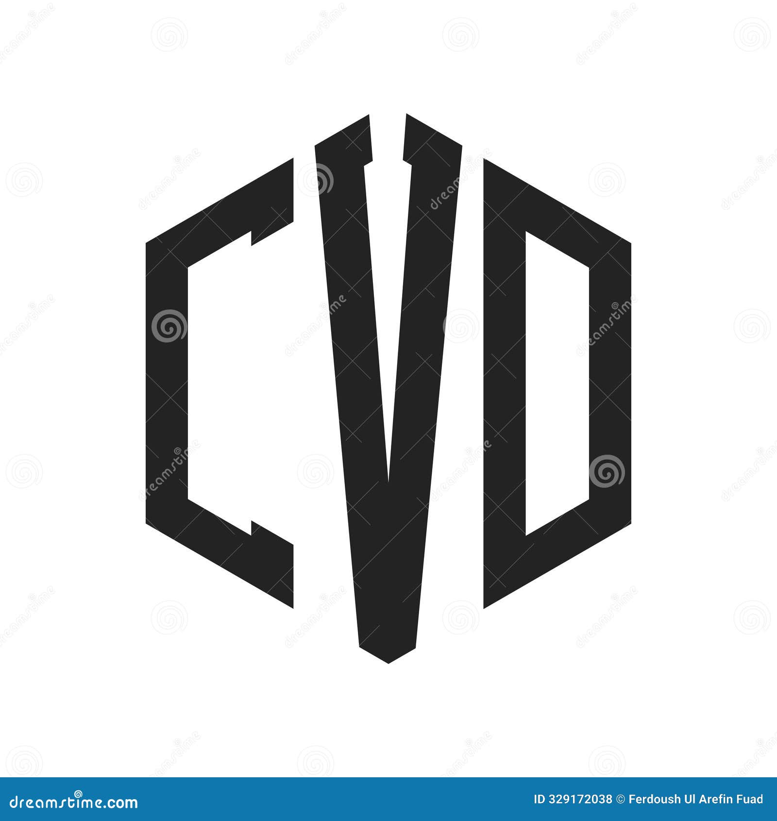 CVD Logo Design. Initial Letter CVD Monogram Logo Using Hexagon Shape ...