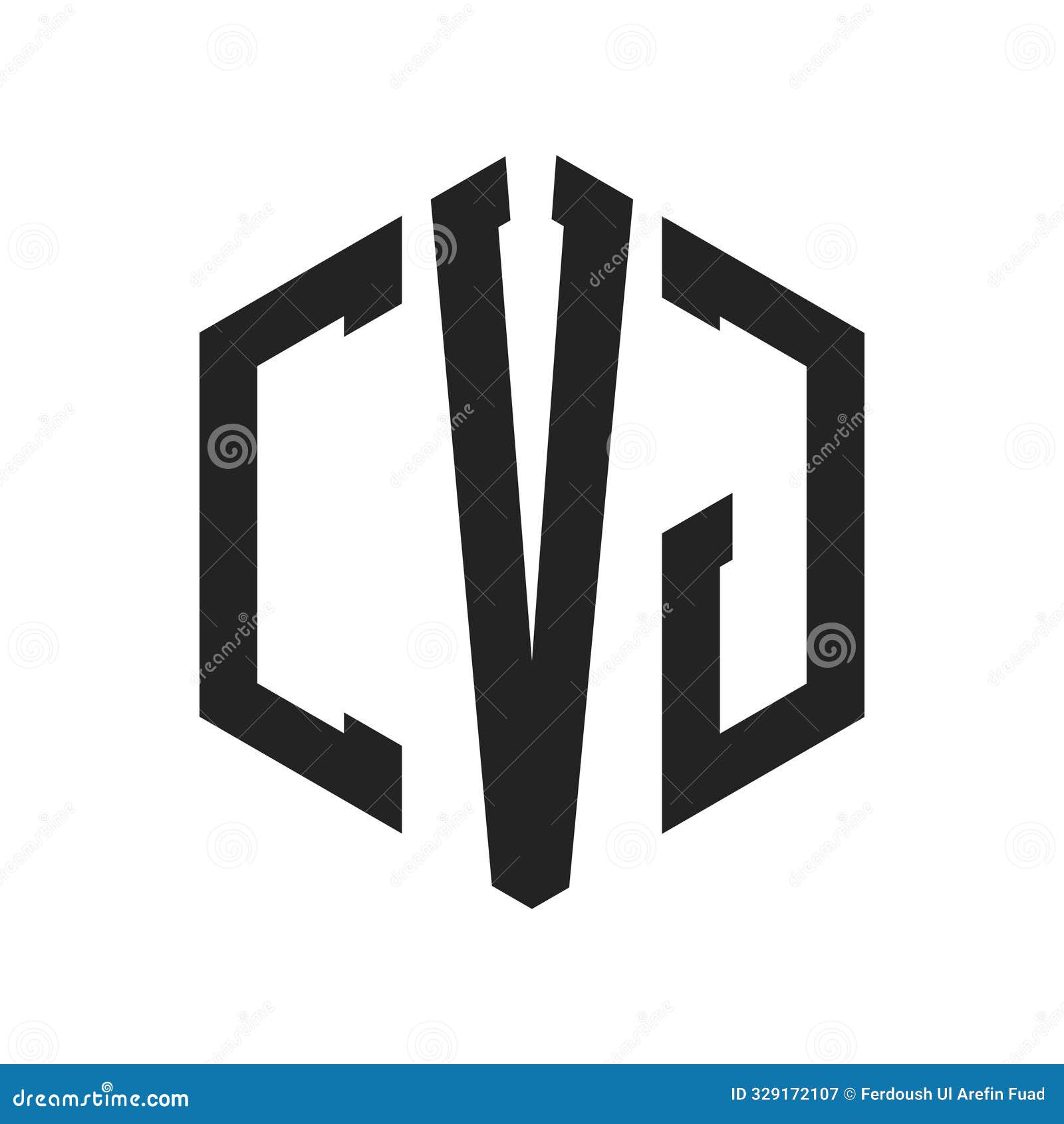 CVJ Logo Design. Initial Letter CVJ Monogram Logo Using Hexagon Shape ...