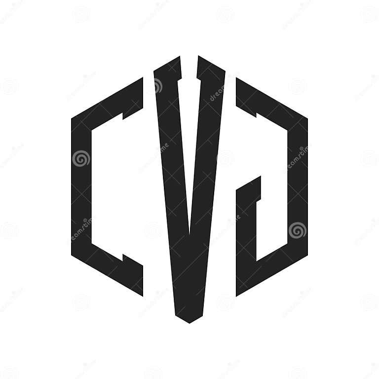 CVJ Logo Design. Initial Letter CVJ Monogram Logo Using Hexagon Shape ...