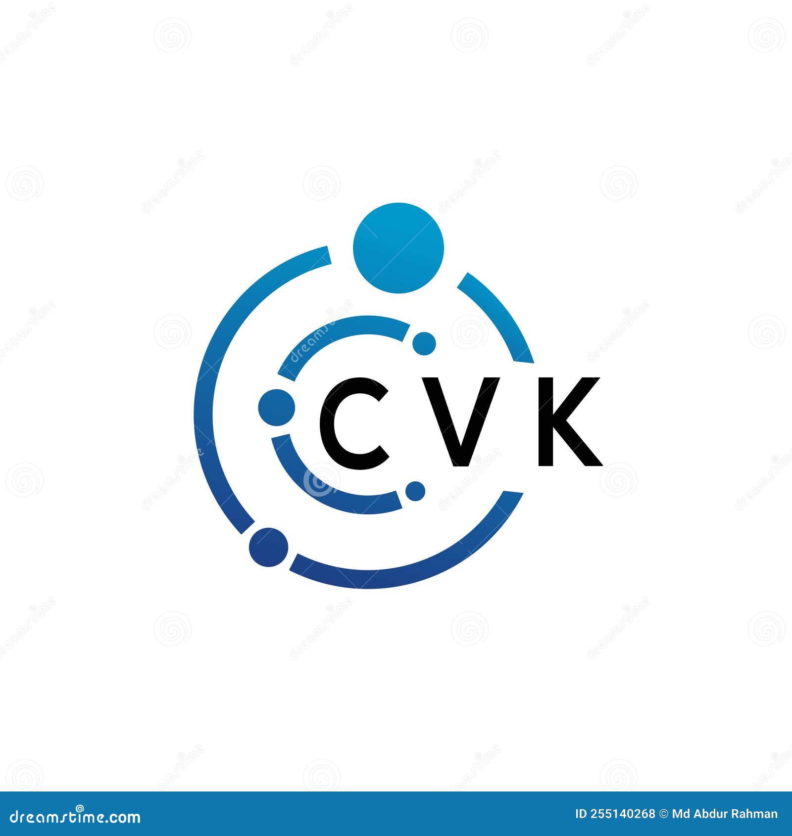 CVK Letter Logo Design on White Background. CVK Creative Initials ...