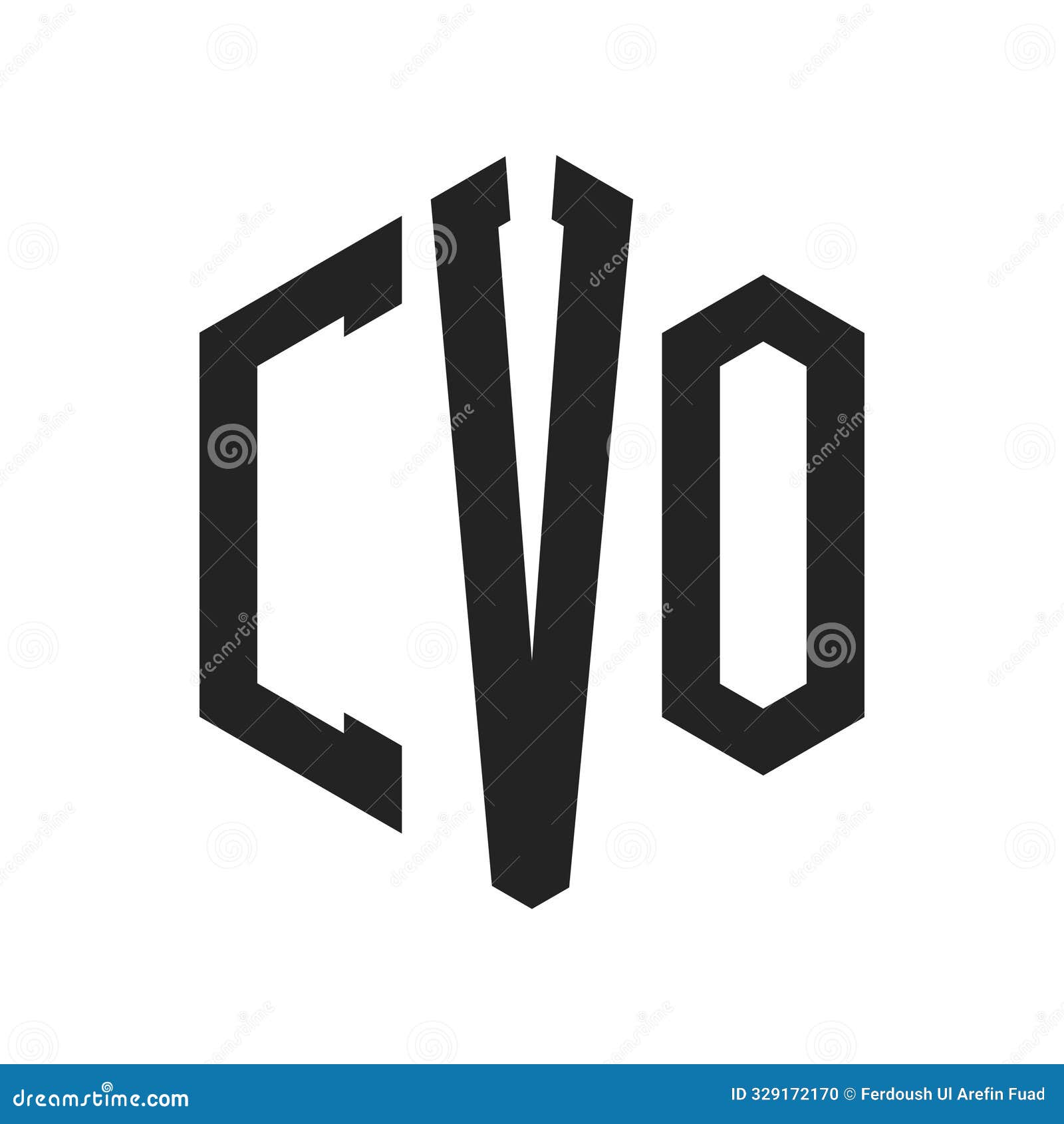CVO Logo Design. Initial Letter CVO Monogram Logo Using Hexagon Shape ...
