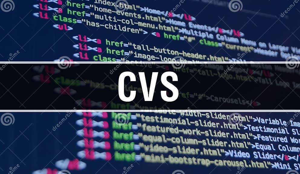 CVS Concept Illustration Using Code for Developing Programs and App ...