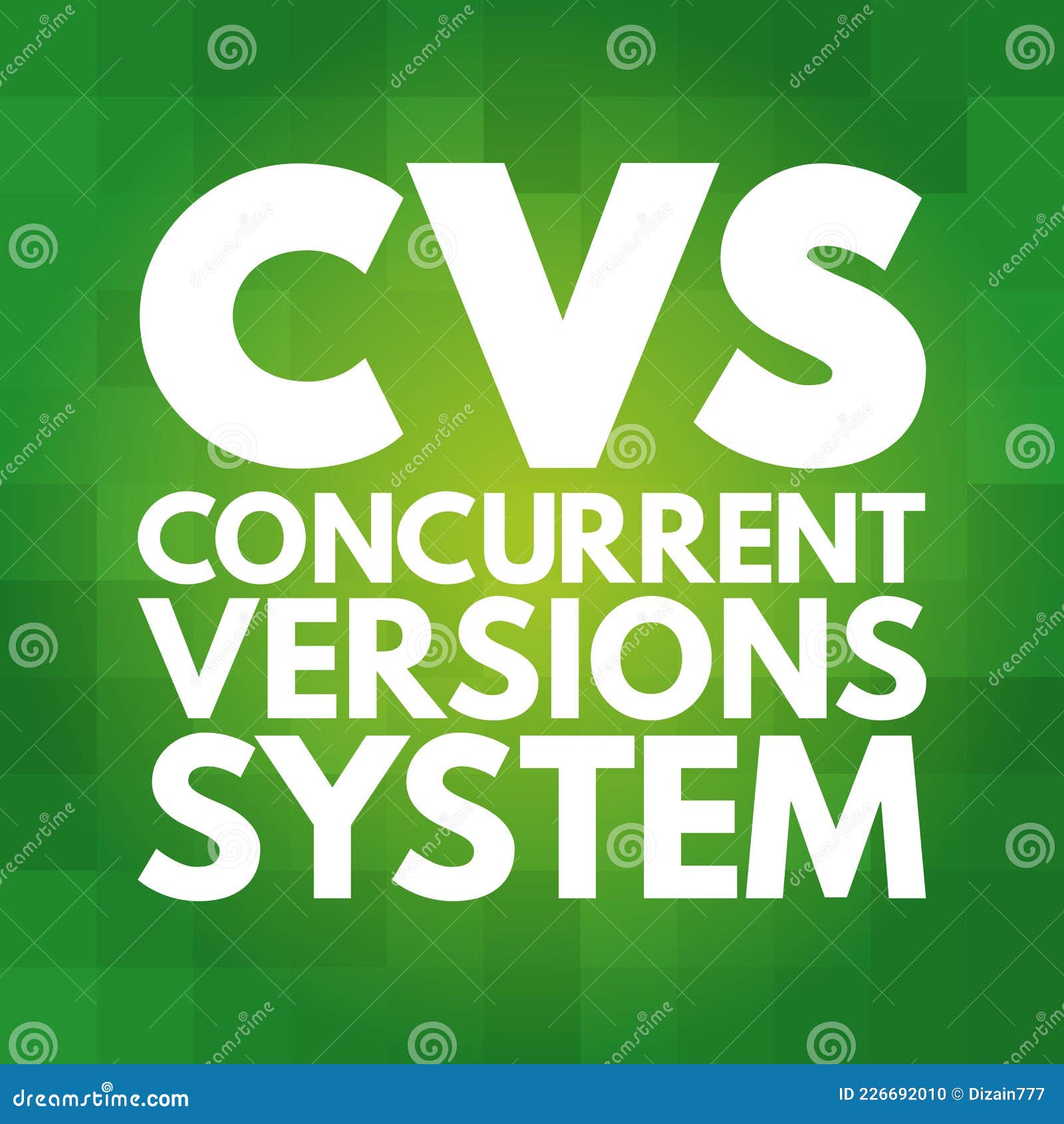 CVS - Concurrent Versions System Acronym, Technology Concept Background ...