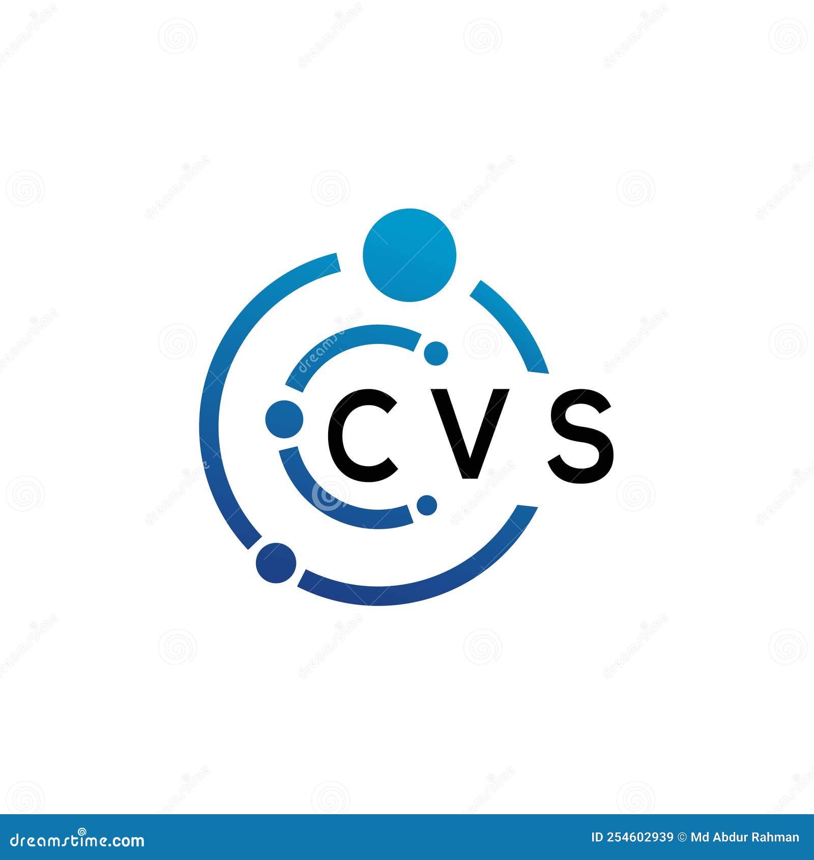 CVS Letter Logo Design on White Background. CVS Creative Initials ...