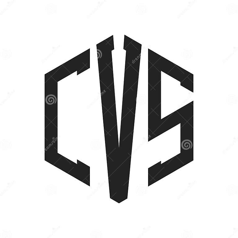 CVS Logo Design. Initial Letter CVS Monogram Logo Using Hexagon Shape ...