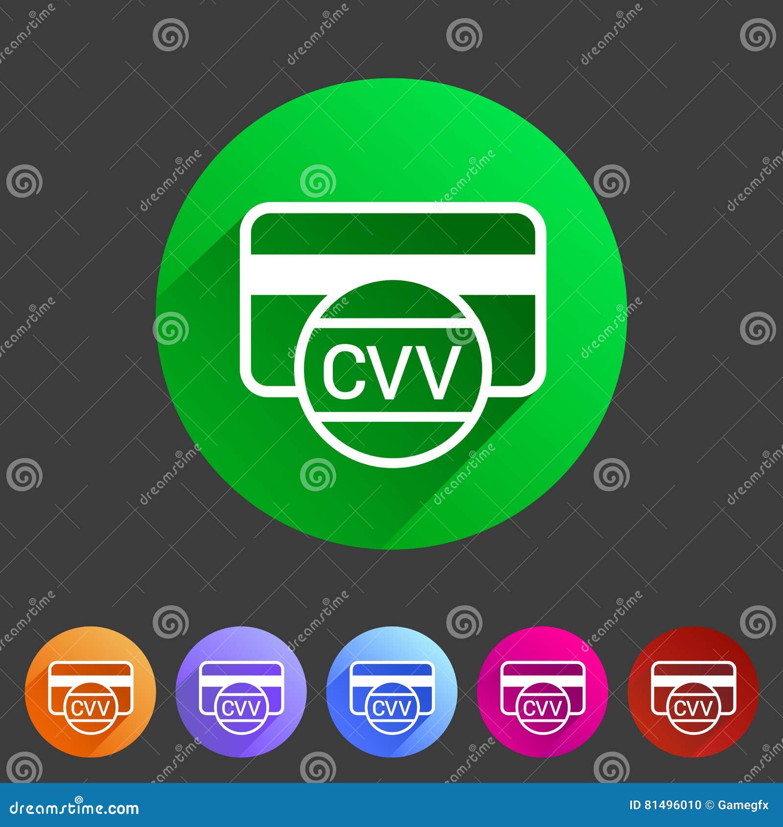CVV Card Security Code Credit Icon Flat Web Sign Symbol Logo Label ...