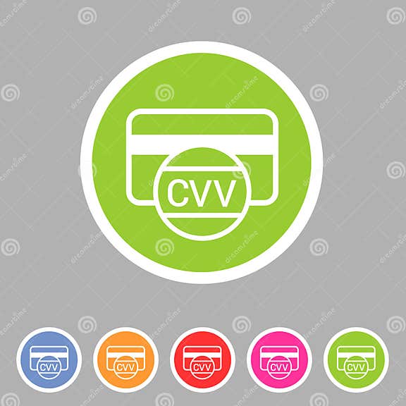 CVV Card Security Code Credit Icon Flat Web Sign Symbol Logo Label ...