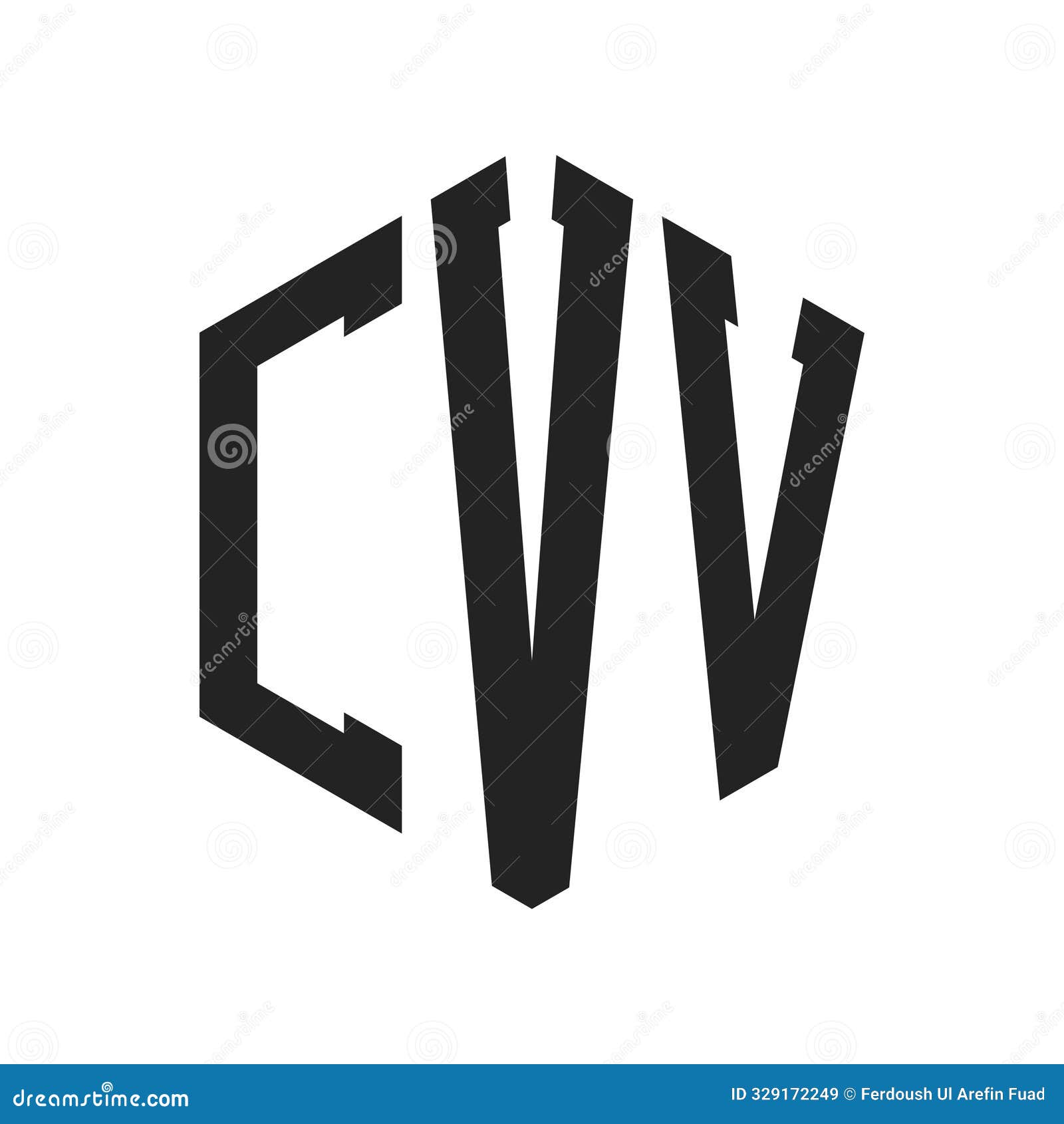 CVV Logo Design. Initial Letter CVV Monogram Logo Using Hexagon Shape ...