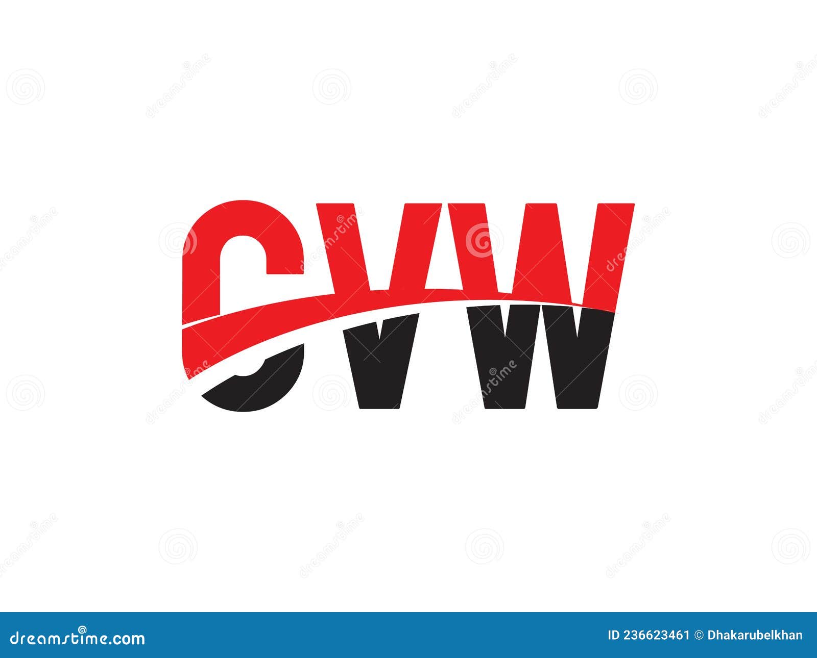 CVW Letter Initial Logo Design Vector Illustration Stock Vector ...