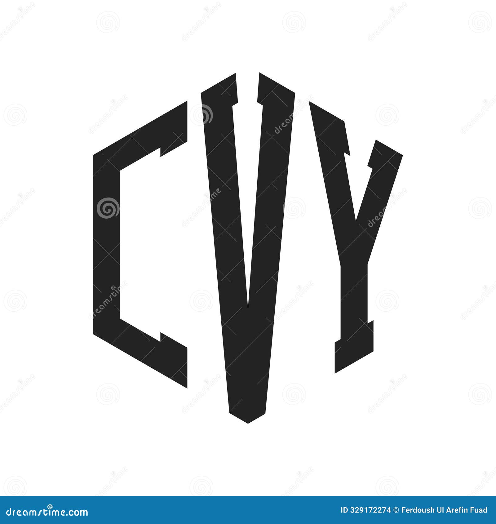 CVY Logo Design. Initial Letter CVY Monogram Logo Using Hexagon Shape ...