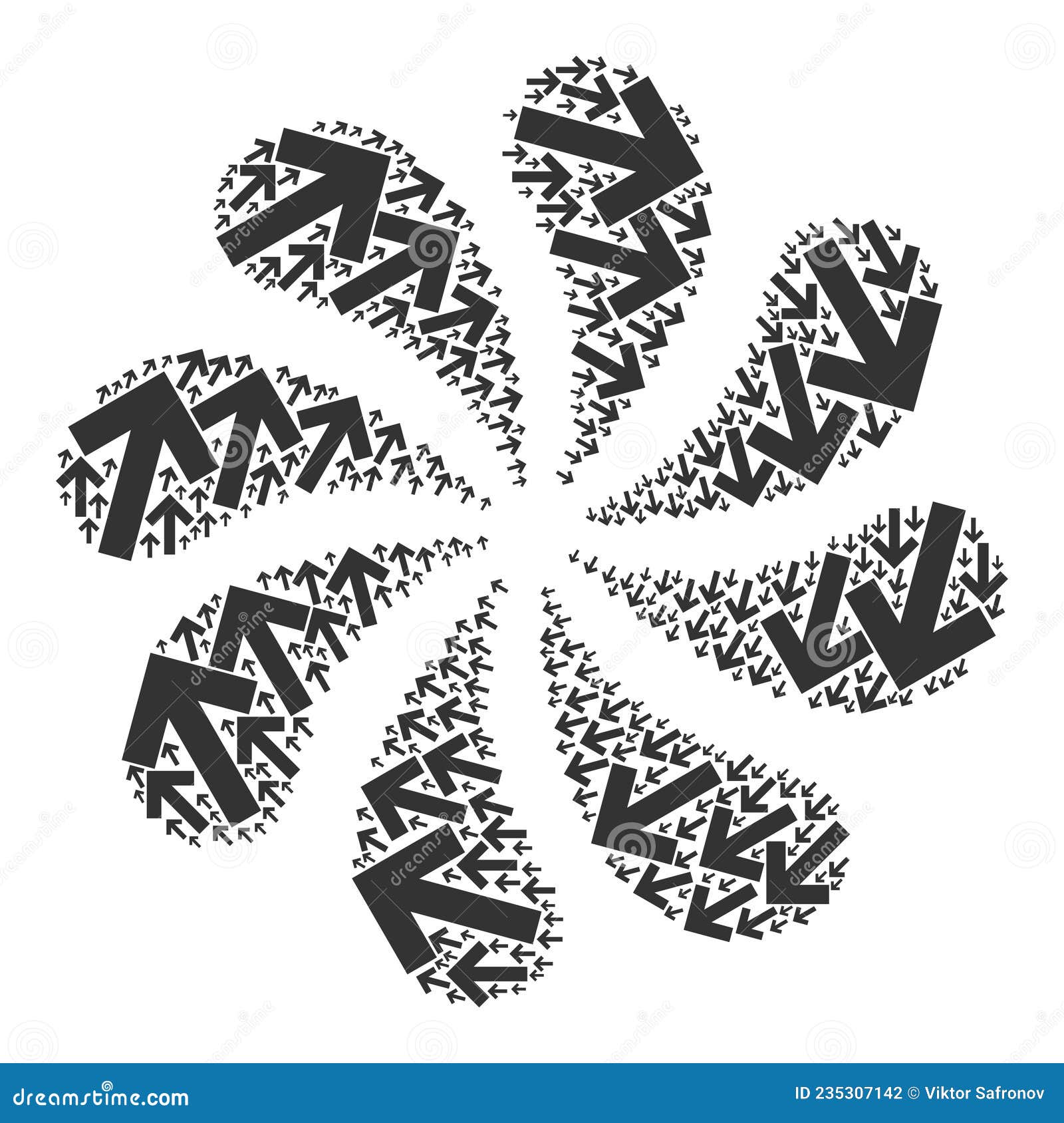 CW Direction Arrow Icon Rotation Burst Stock Vector - Illustration of ...