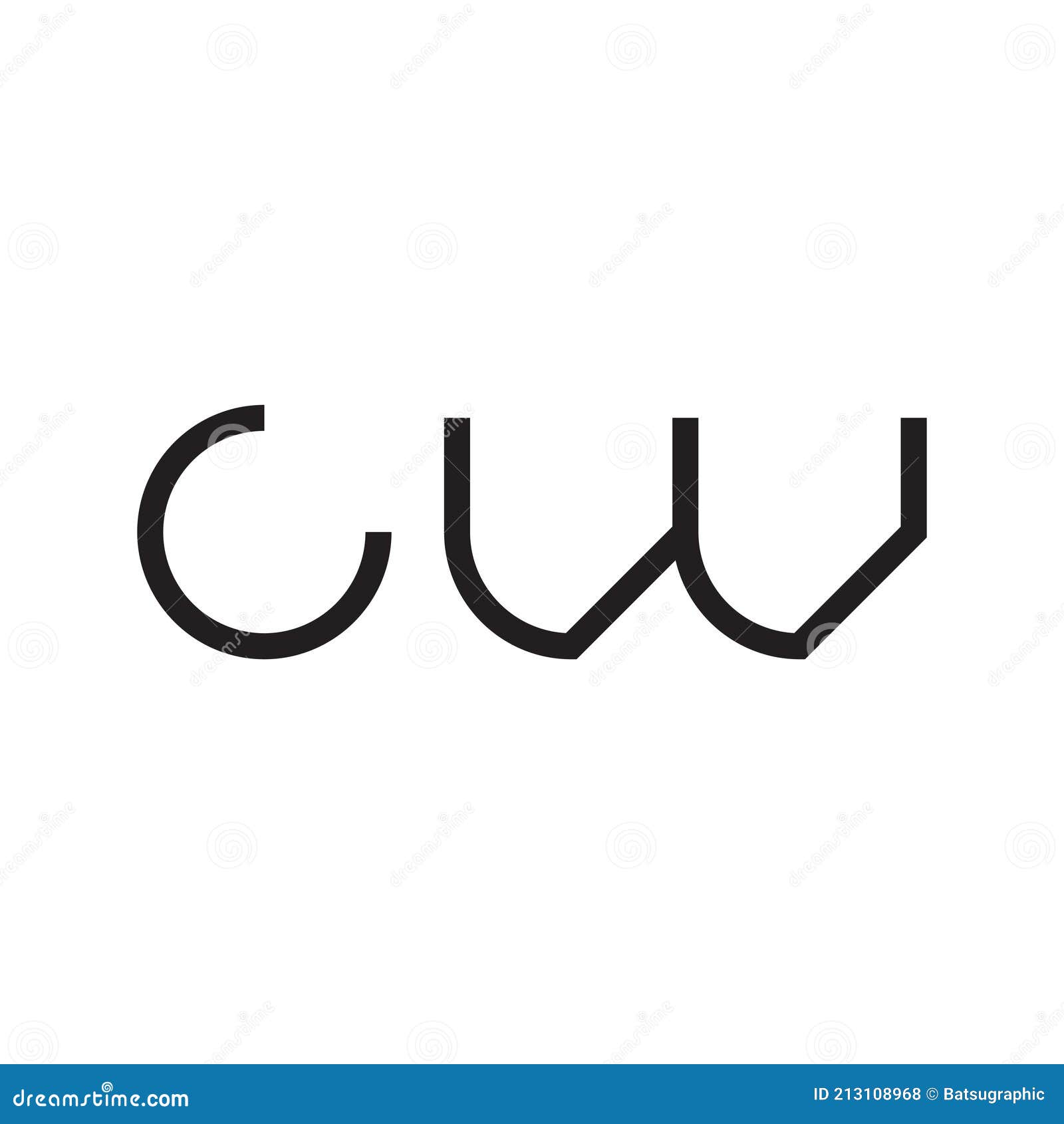 Cw Initial Letter Vector Logo Icon Stock Vector - Illustration of ...