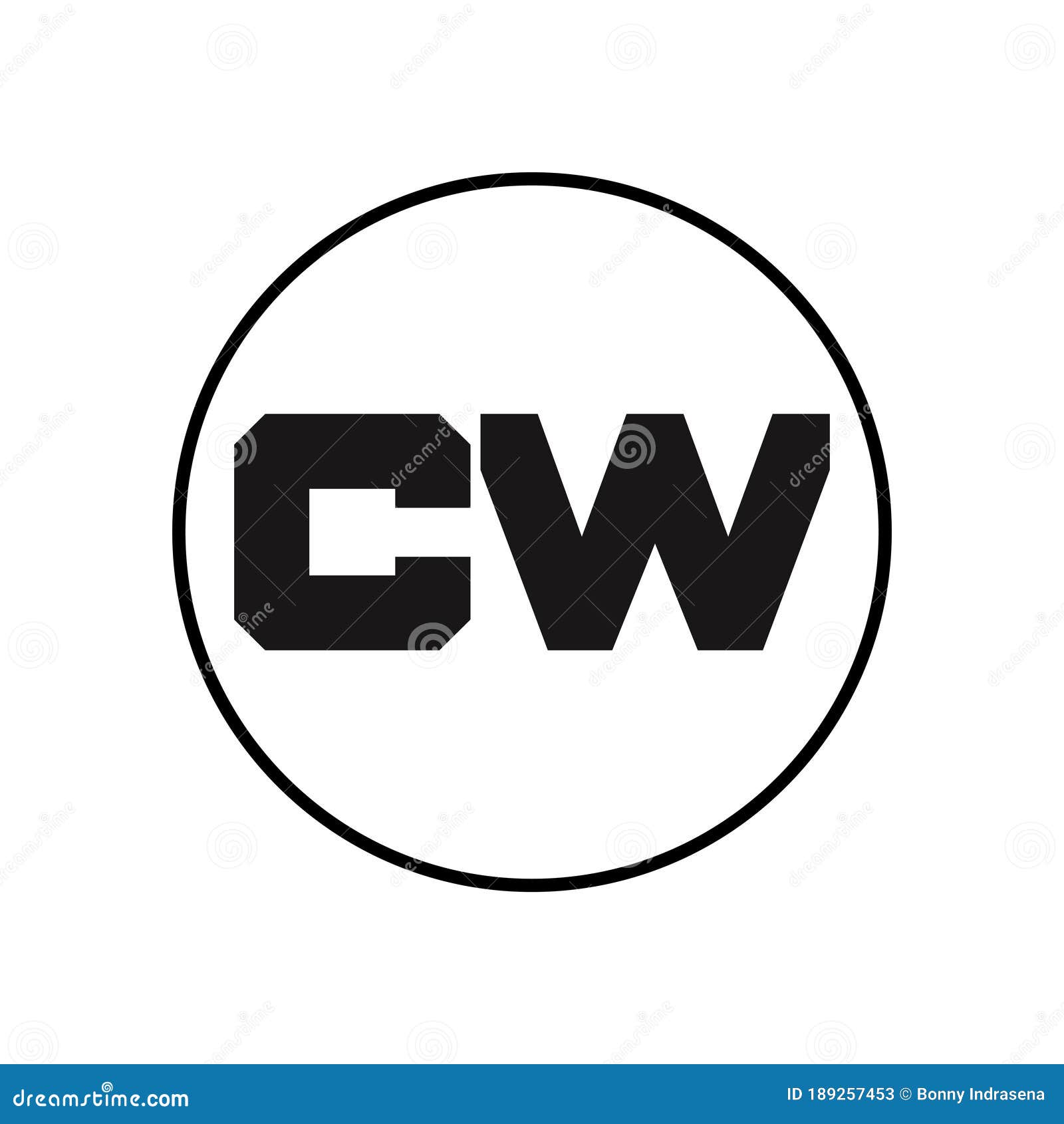 CW Letter Logo Design with Simple Style Stock Vector - Illustration of ...