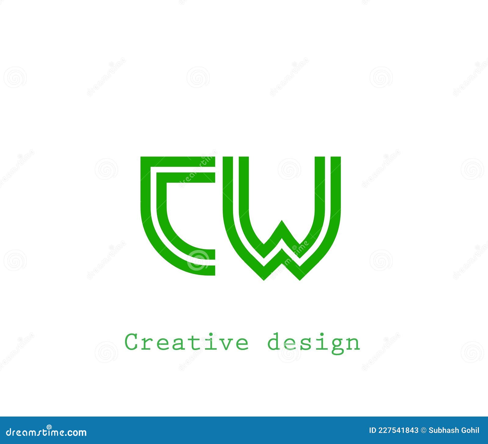 CW logo design stock illustration. Illustration of font - 227541843