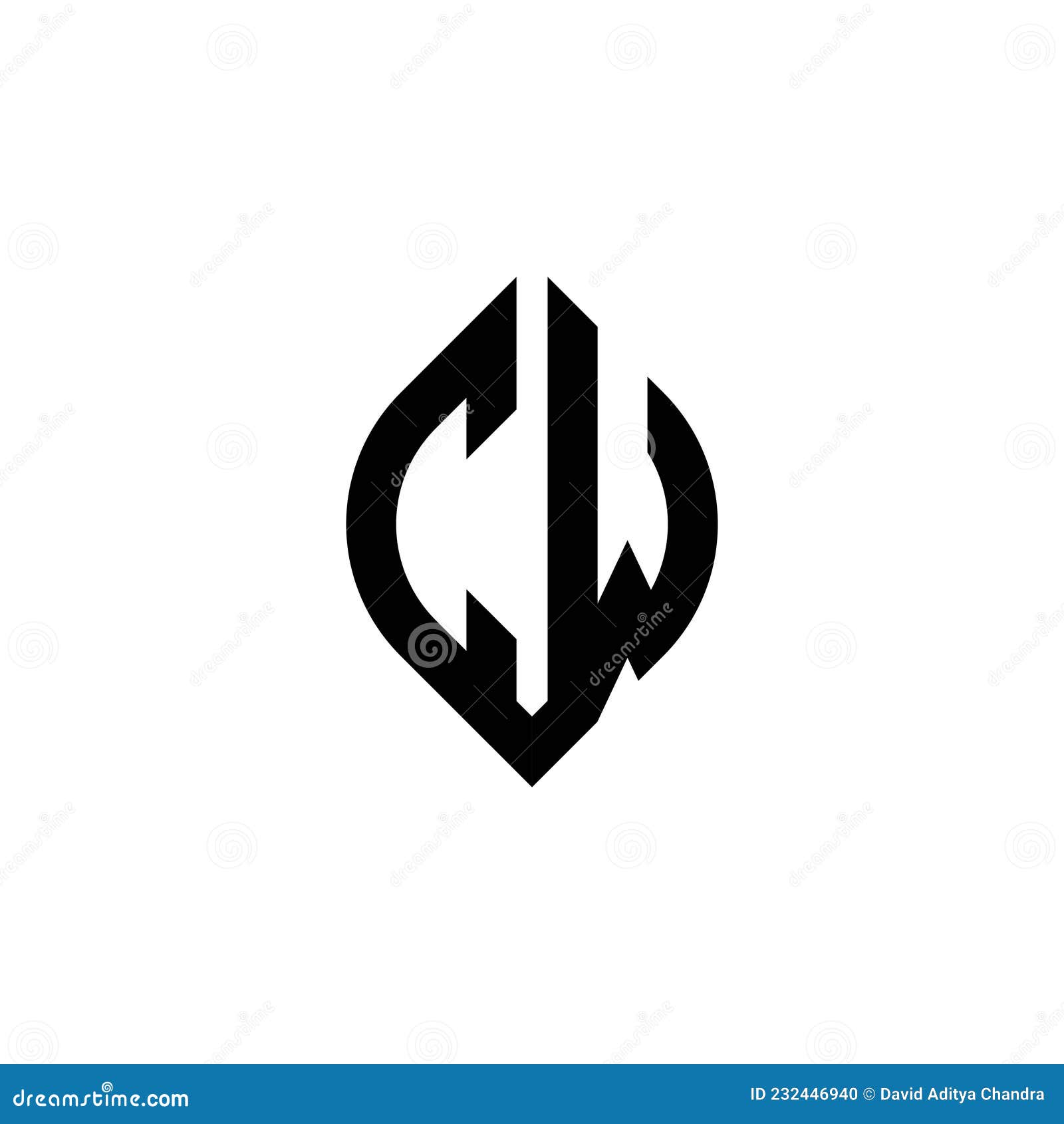 CW Logo Monogram Geometric Shape Style Stock Vector - Illustration of ...