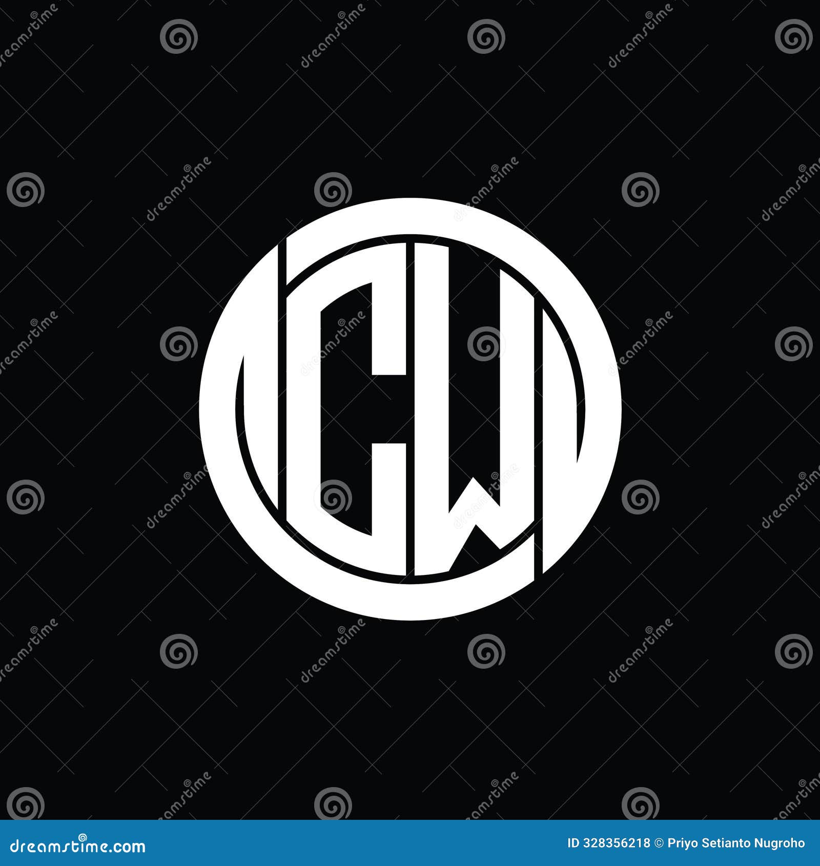 CW Logo Monogram Shield Inside Circle Shape Vector Images Design ...