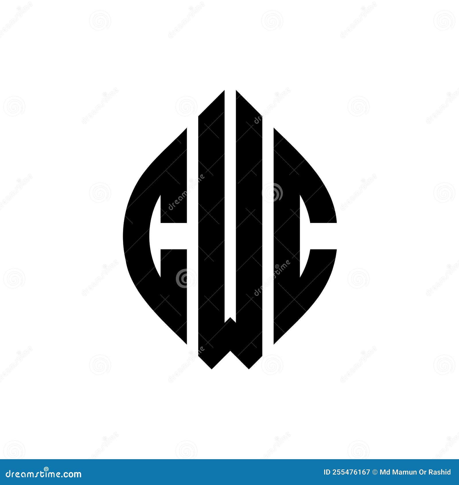 CWC Circle Letter Logo Design with Circle and Ellipse Shape. CWC ...