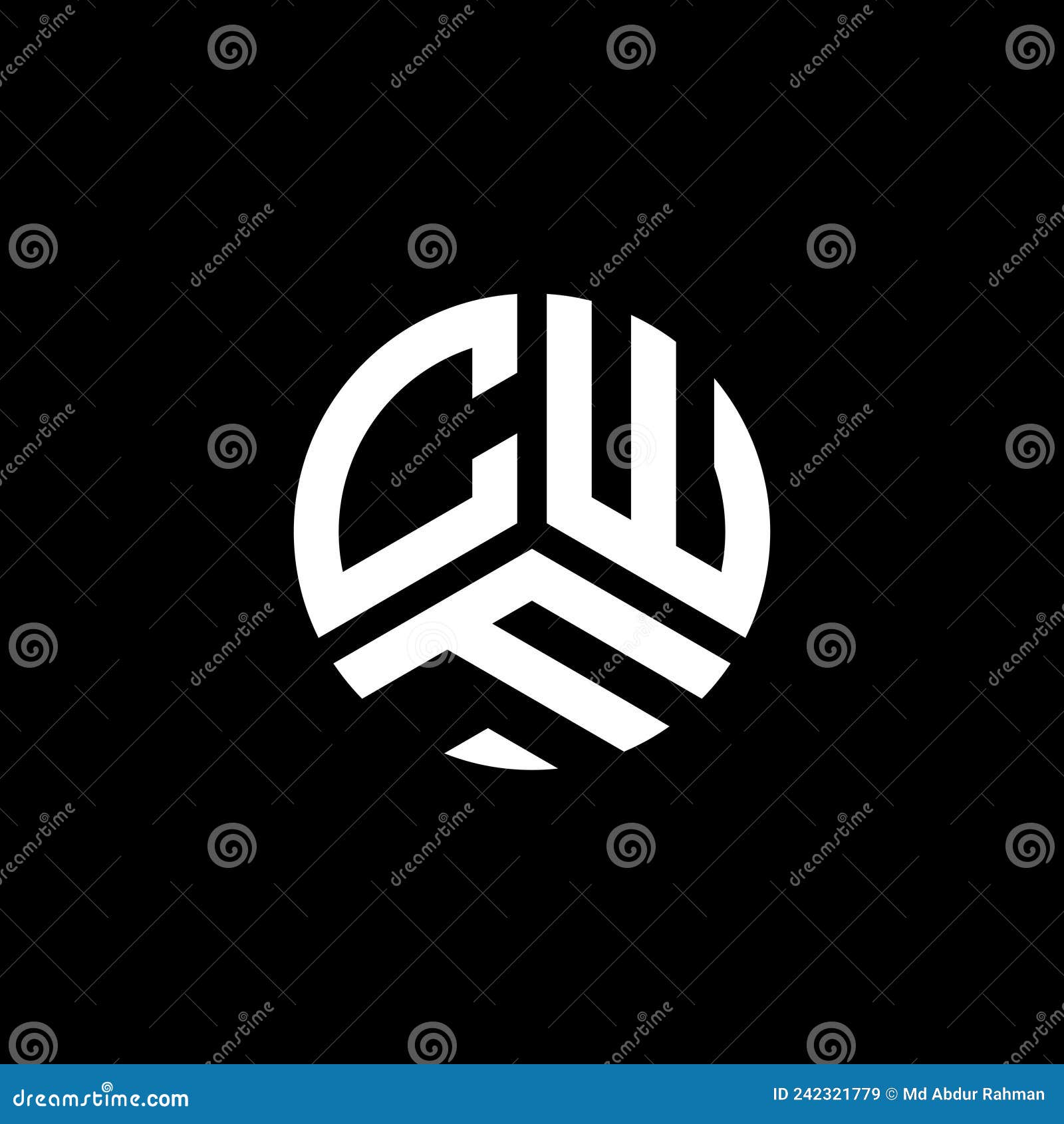 CWF Letter Logo Design on White Background. CWF Creative Initials ...