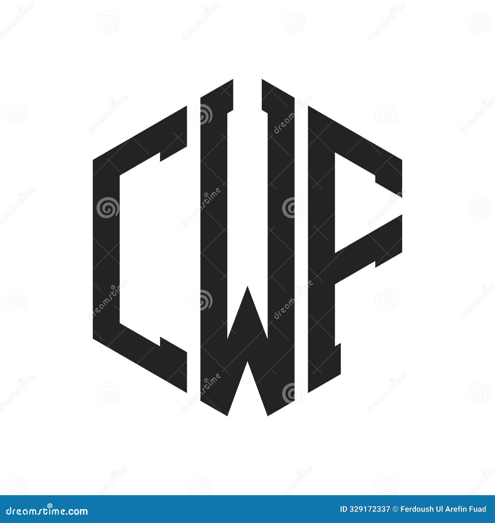 CWF Logo Design. Initial Letter CWF Monogram Logo Using Hexagon Shape ...