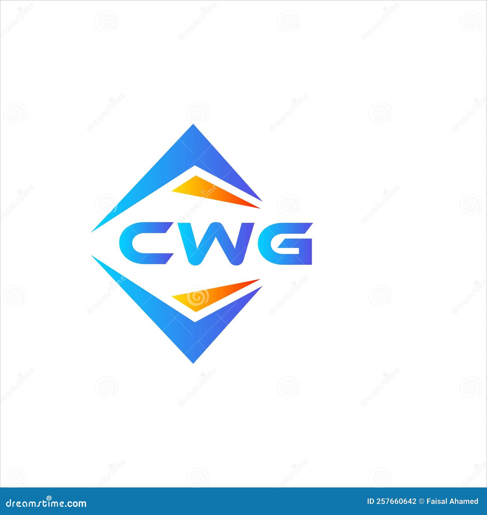 CWG Abstract Technology Logo Design on White Background. CWG Creative ...