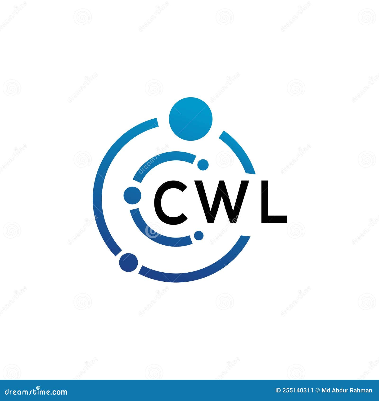 CWL Letter Logo Design on White Background. CWL Creative Initials ...