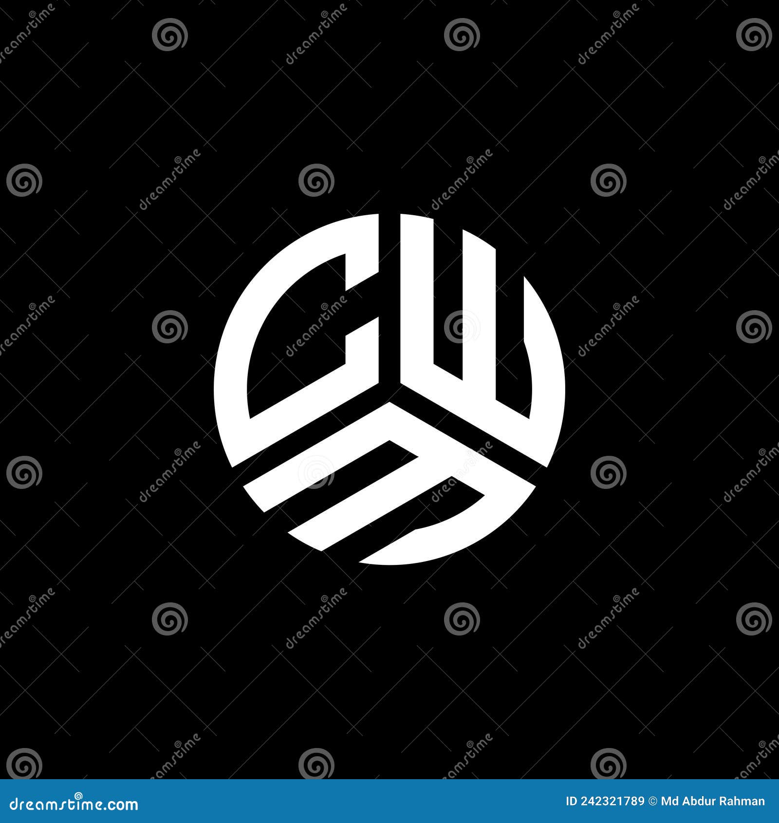 CWM Letter Logo Design on White Background. CWM Creative Initials ...