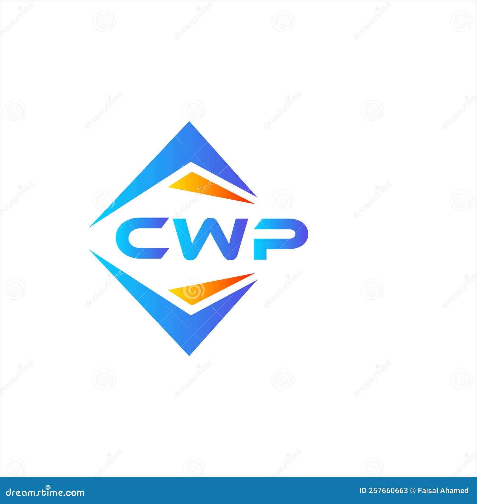CWP Abstract Technology Logo Design on White Background. CWP Creative ...