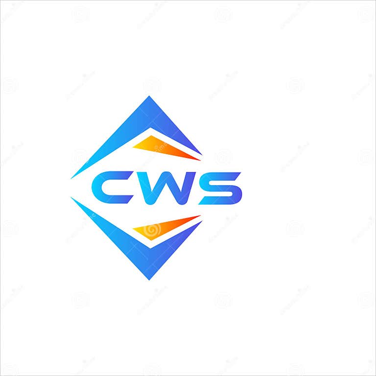 CWS Abstract Technology Logo Design on White Background. CWS Creative ...
