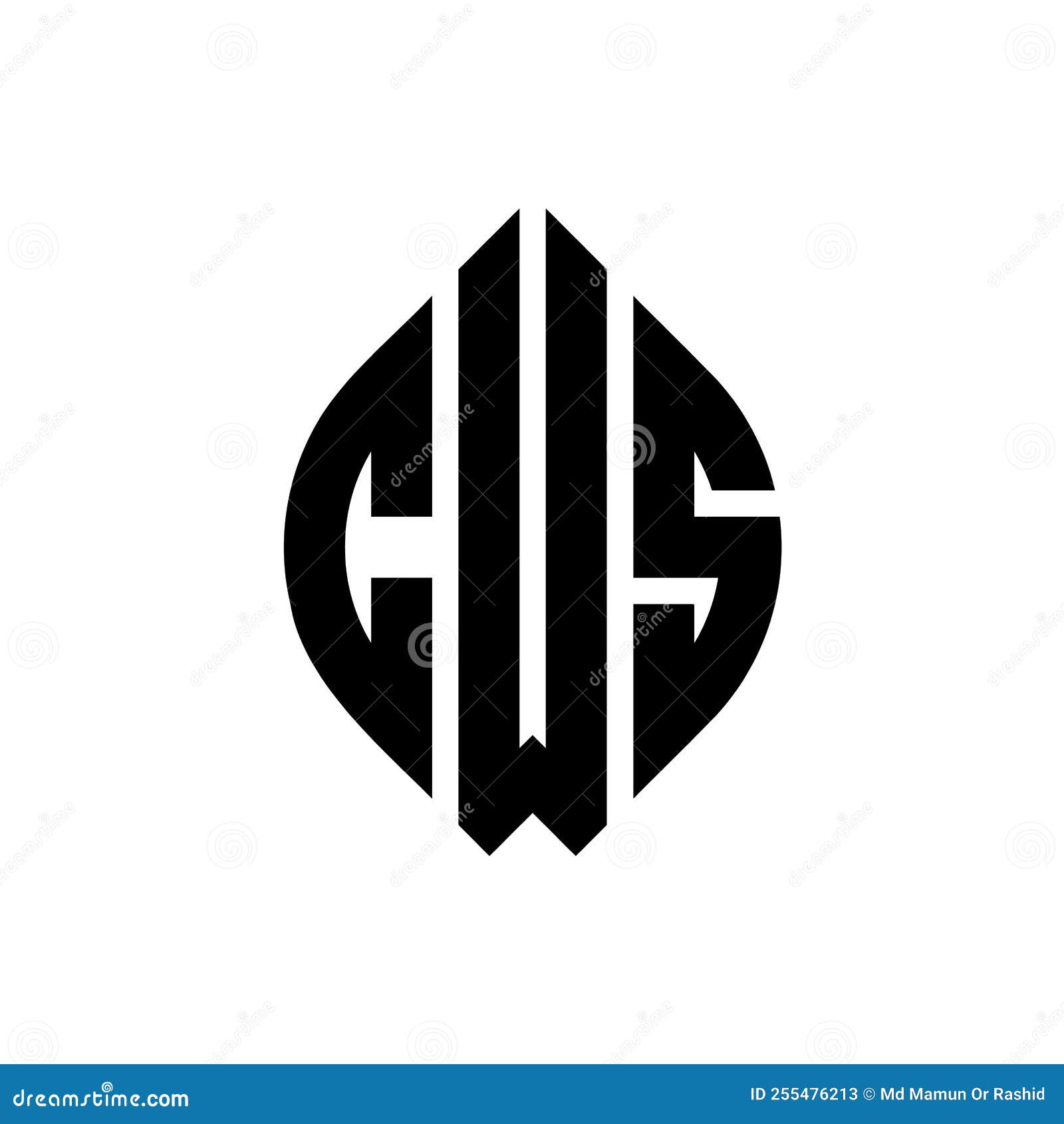 CWS Circle Letter Logo Design with Circle and Ellipse Shape. CWS ...