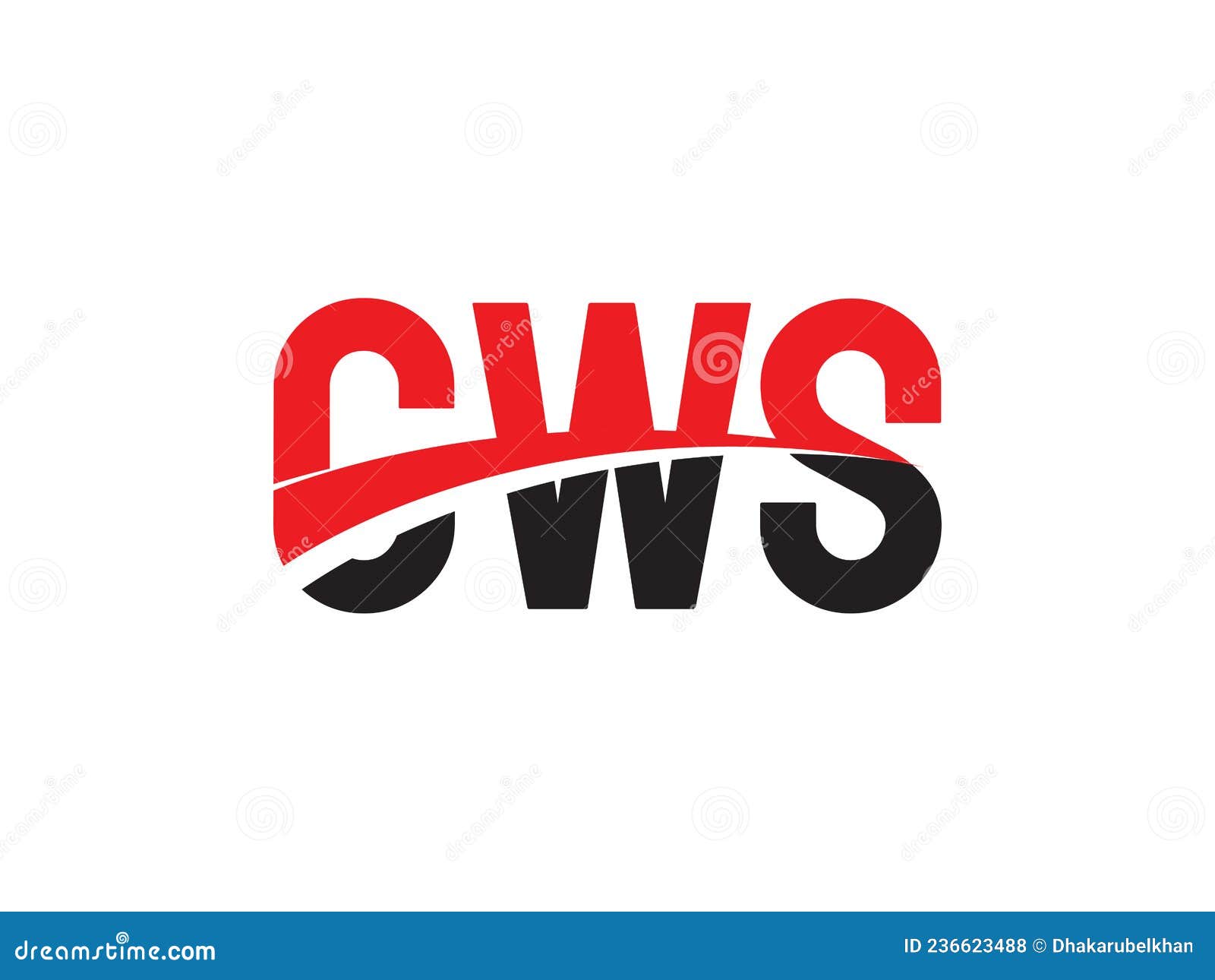 CWS Letter Initial Logo Design Vector Illustration Stock Vector ...