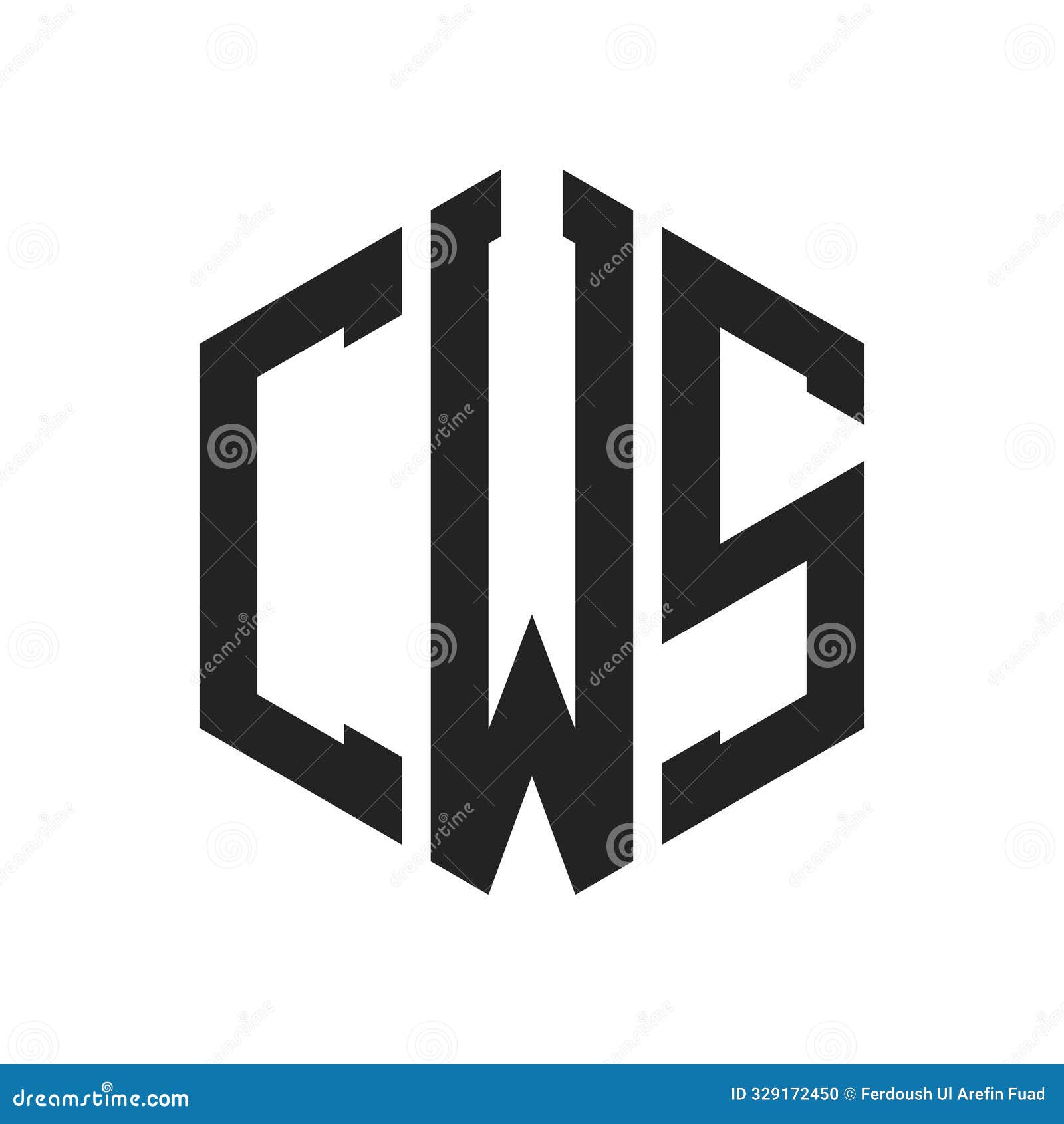 CWS Logo Design. Initial Letter CWS Monogram Logo Using Hexagon Shape ...