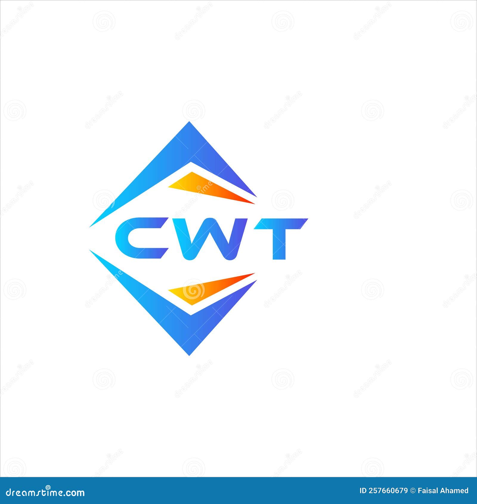 CWT Abstract Technology Logo Design on White Background. CWT Creative ...