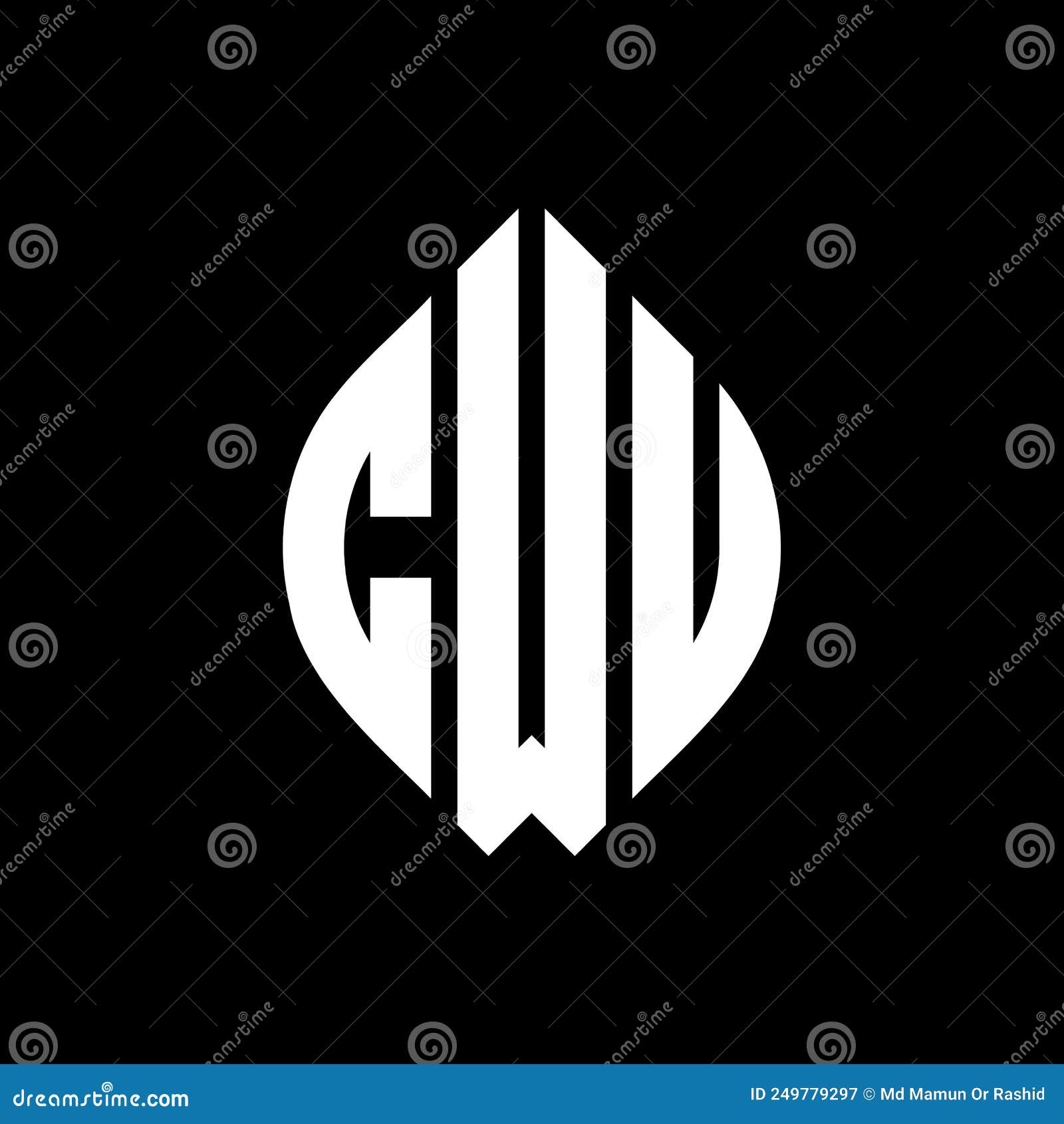 CWU Circle Letter Logo Design with Circle and Ellipse Shape. CWU ...