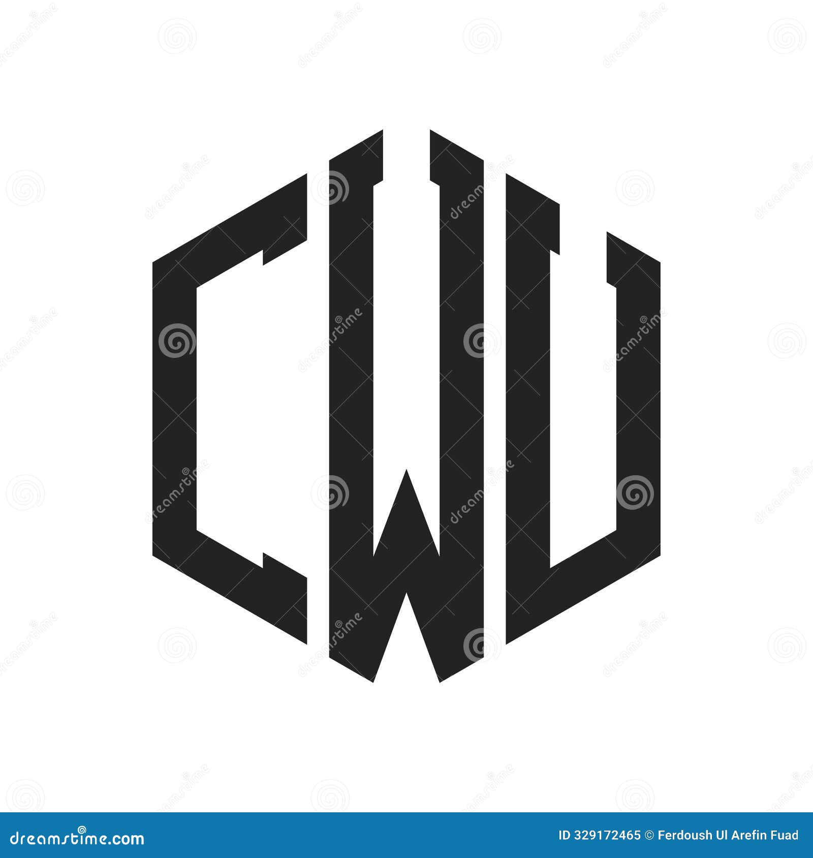 CWU Logo Design. Initial Letter CWU Monogram Logo Using Hexagon Shape ...