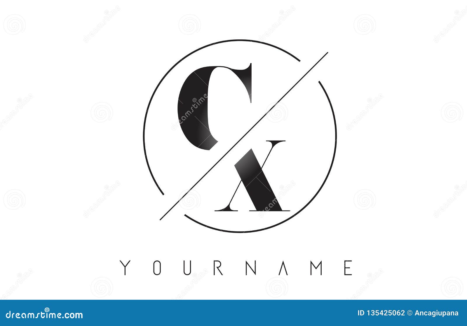 CX Letter Logo with Cutted and Intersected Design Stock Vector ...