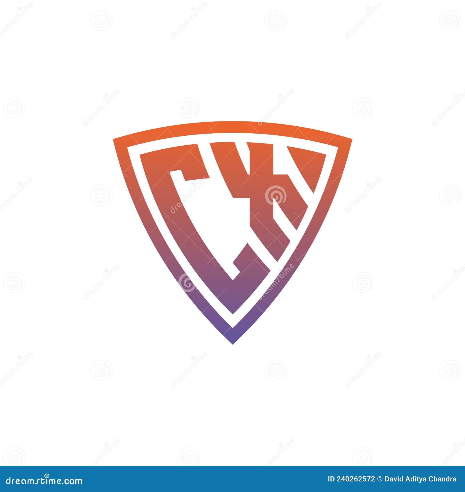 CX Logo Shield Monogram Gradient Style Design Stock Vector ...