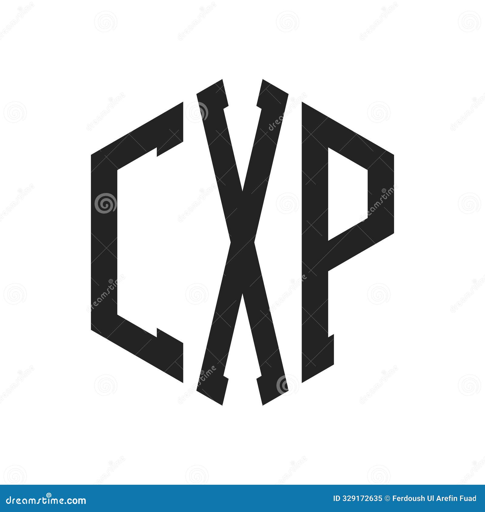 CXP Logo Design. Initial Letter CXP Monogram Logo Using Hexagon Shape ...