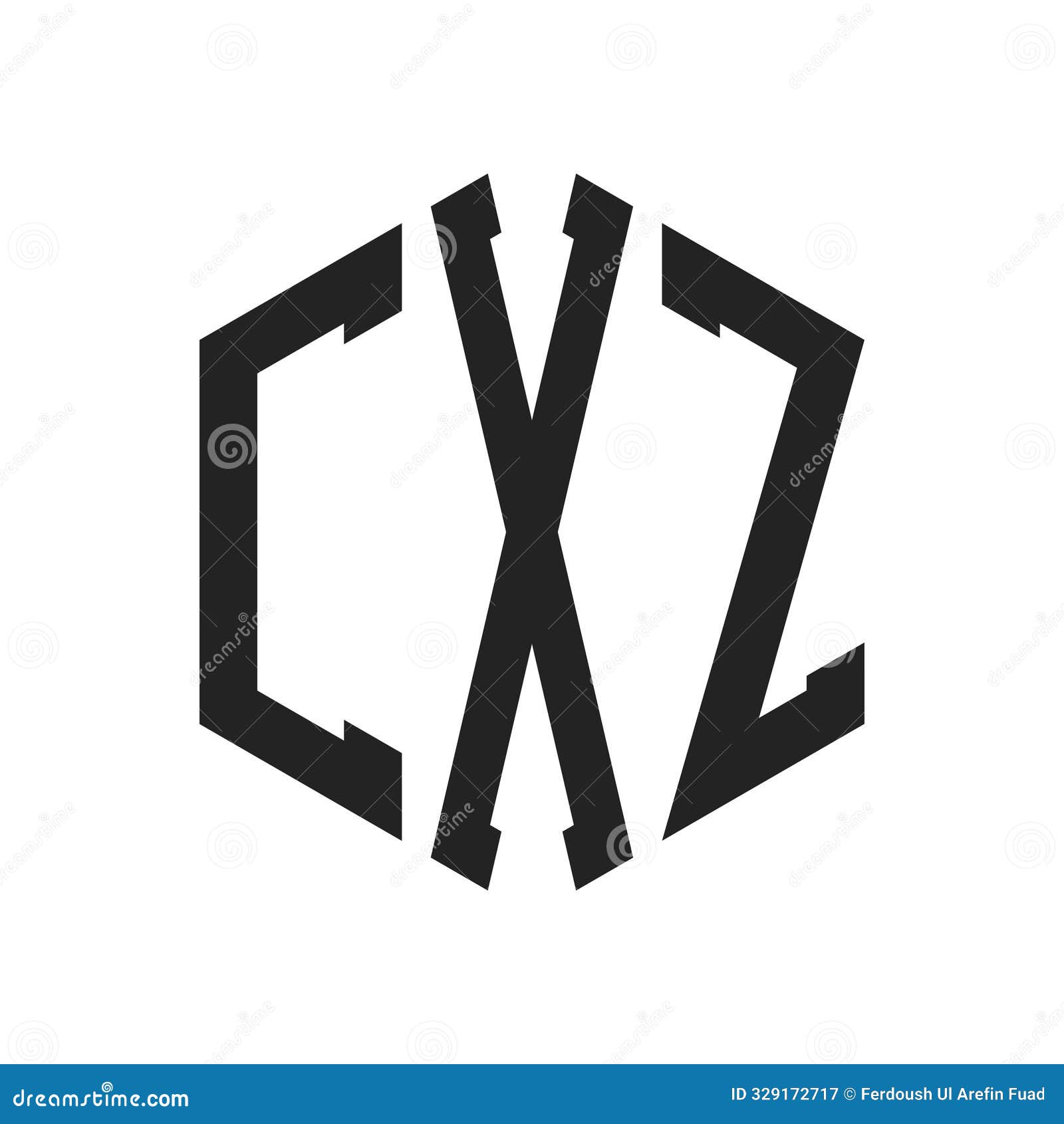CXZ Logo Design. Initial Letter CXZ Monogram Logo Using Hexagon Shape ...
