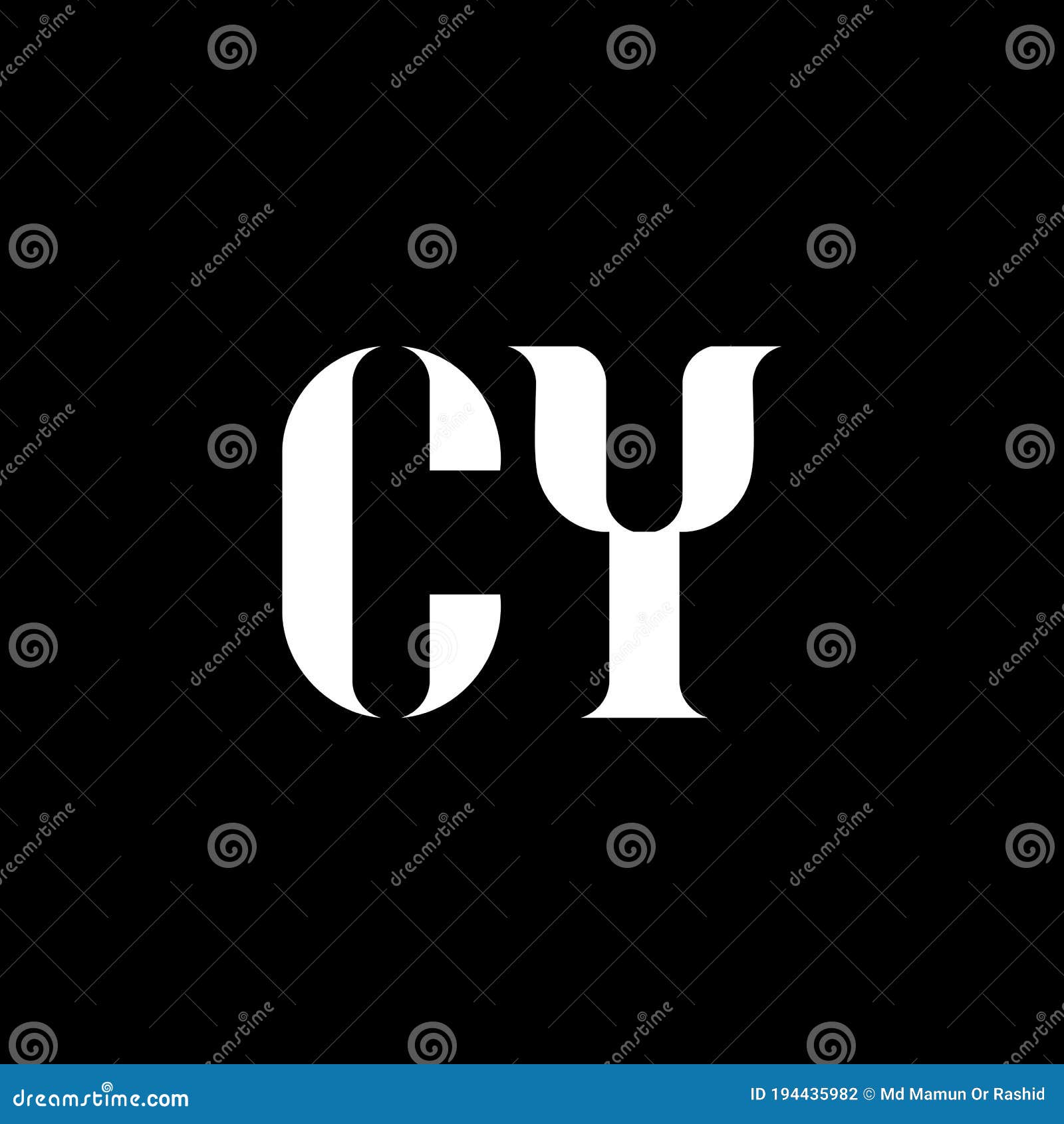 CY C Y Letter Logo Design. Initial Letter CY Uppercase Monogram Logo ...