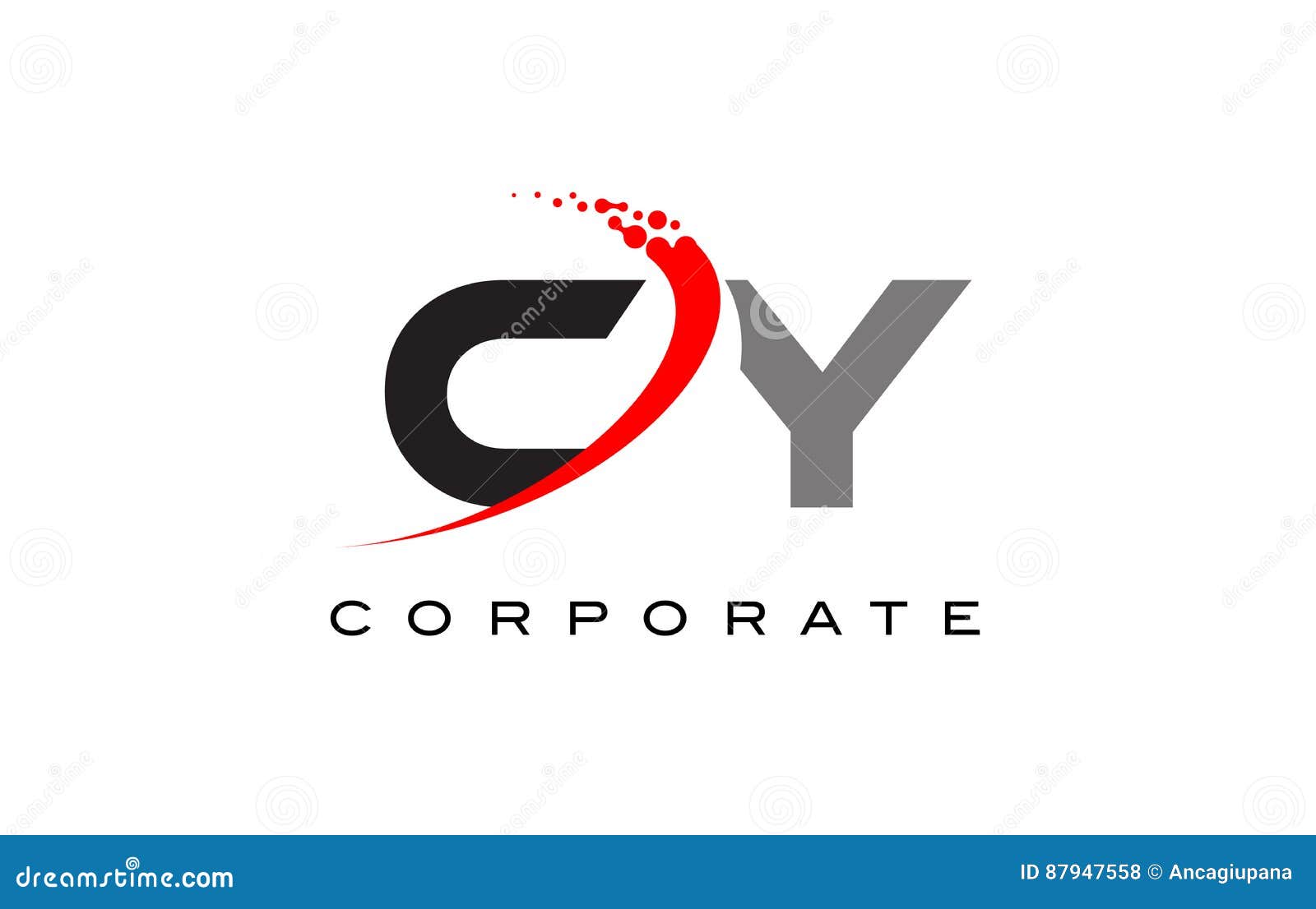 CY Modern Letter Logo Design with Swoosh Stock Vector - Illustration of ...