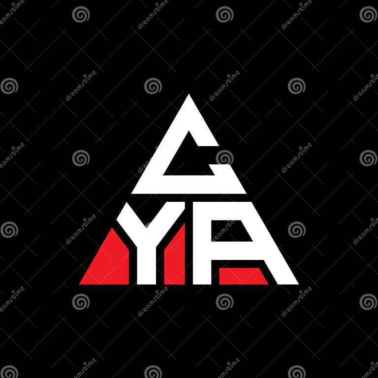 CYA Triangle Letter Logo Design with Triangle Shape. CYA Triangle Logo ...