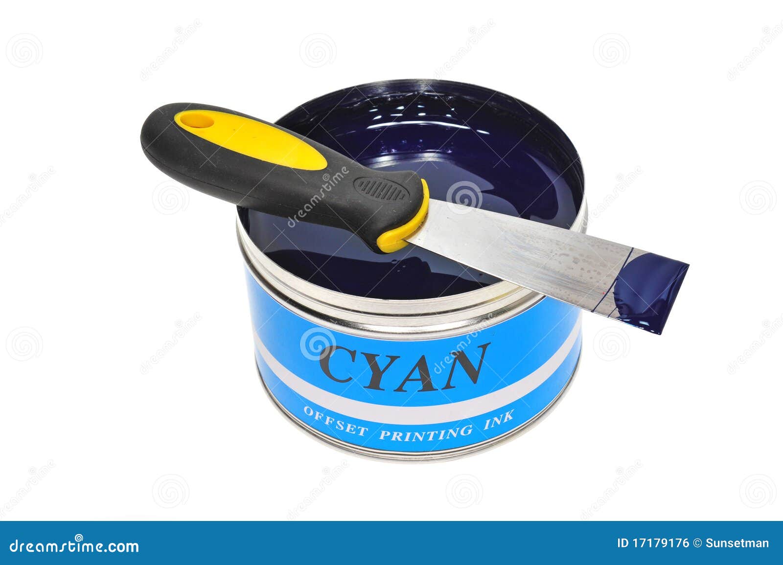 Cyaan Drukinkt stock foto. Image of toepassen, industrieel - 17179176