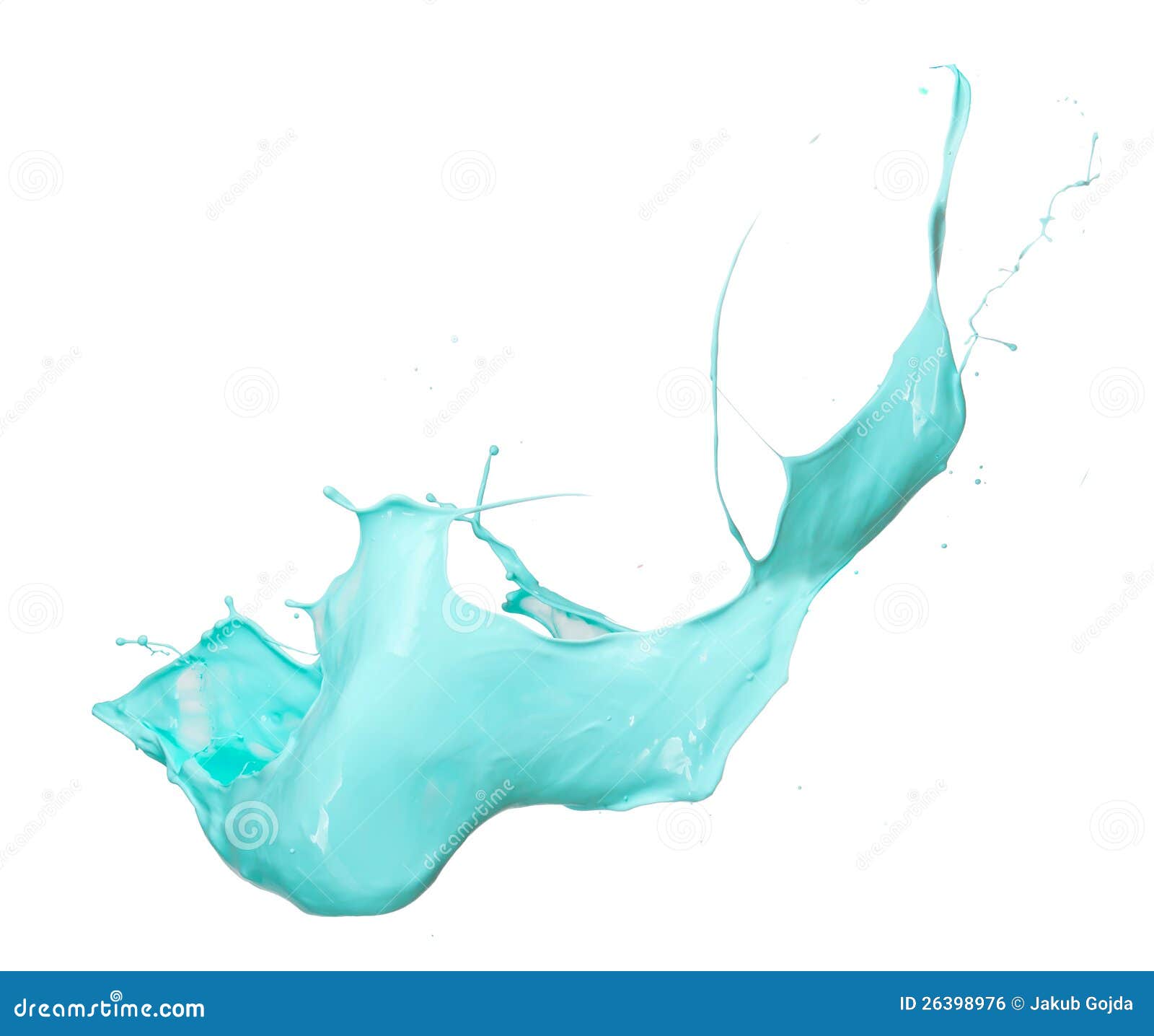 Cyaan plons stock foto. Image of inkt, samenvatting, cyaan - 26398976