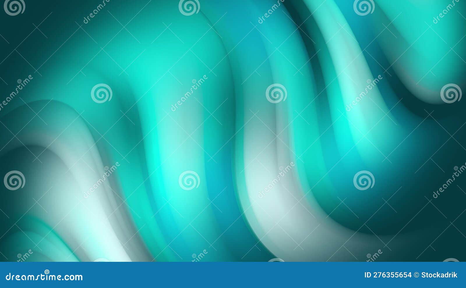 Cyan Abstract Background with Flowing Liquid Waves Stock Footage ...